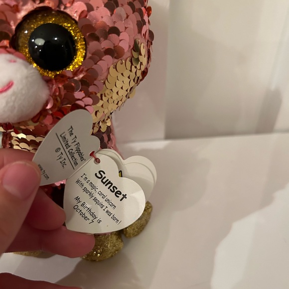 Ty | Toys | Nwt Ty Beanie Boos 6 Inch Sunset The Unicorn Flippable ...